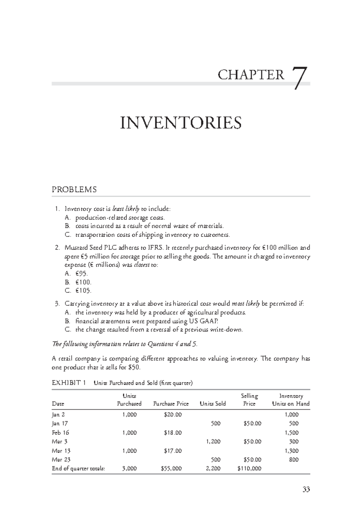Ch07 - Inventory Problems and Solutions for Exam Review - Studocu