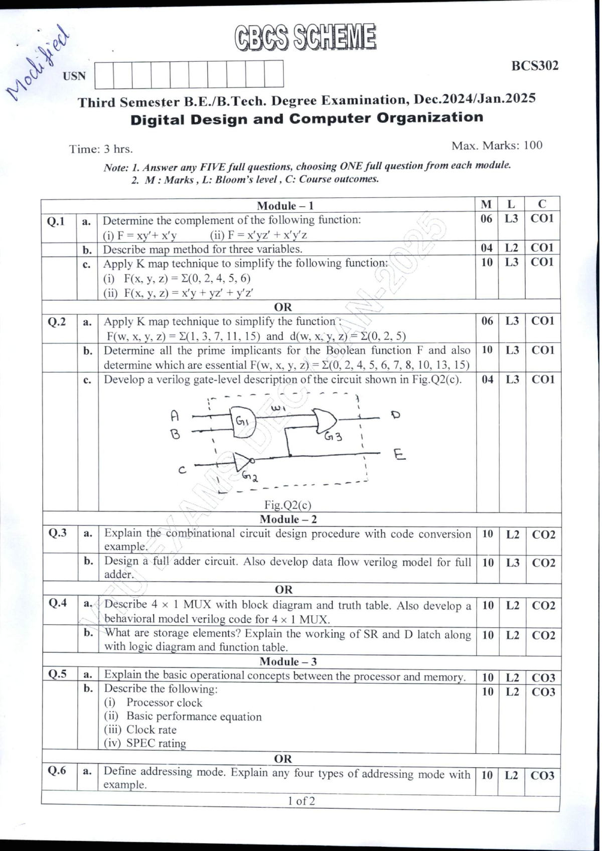 Scheme of Evaluation for BCS302: Digital Design & Computer Org. - Studocu