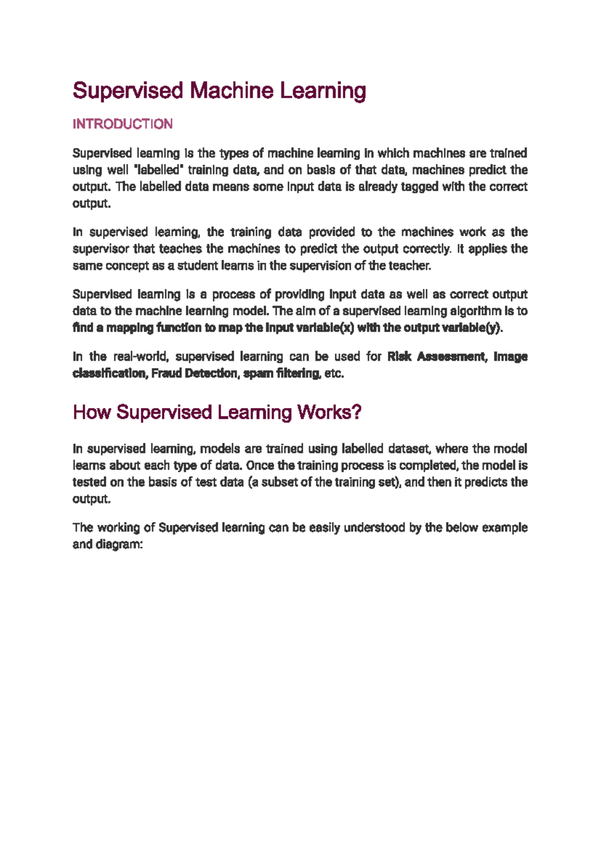 Unit-2: Introduction to AI & Machine Learning - Supervised Learning ...