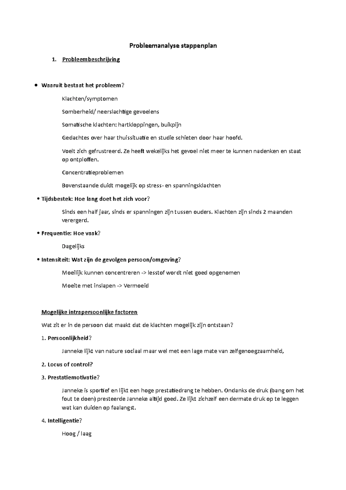 Voorbeeld reflectie volgens model Korthagen - Bron: scribbr/stage/model ...