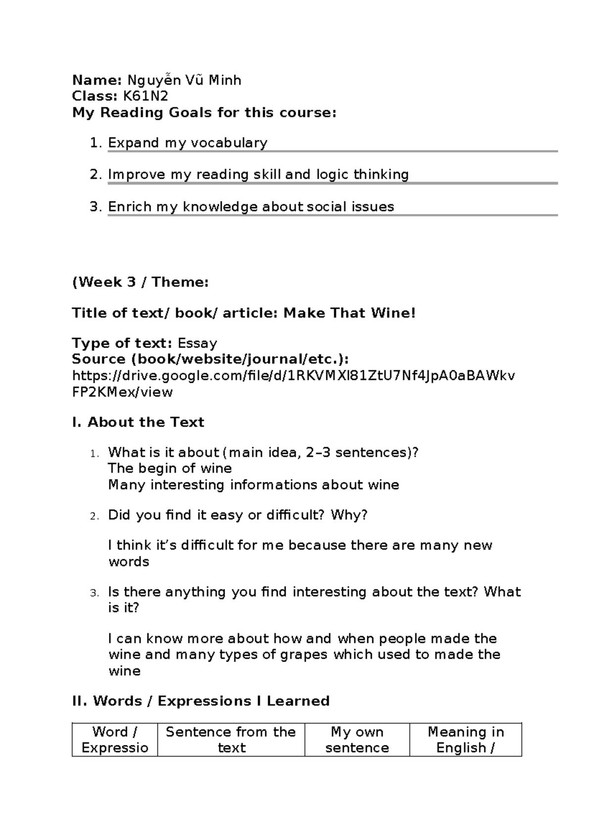 K61N2 Reading Portfolio: Exploring Wine in "Make That Wine!" Essay ...