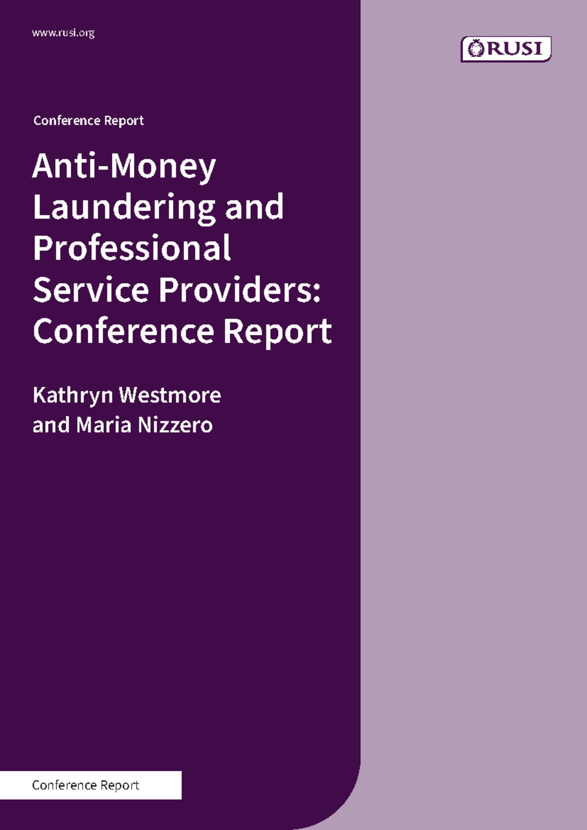 Anti-Money Laundering and Professional Services: RUSI Conference Report ...