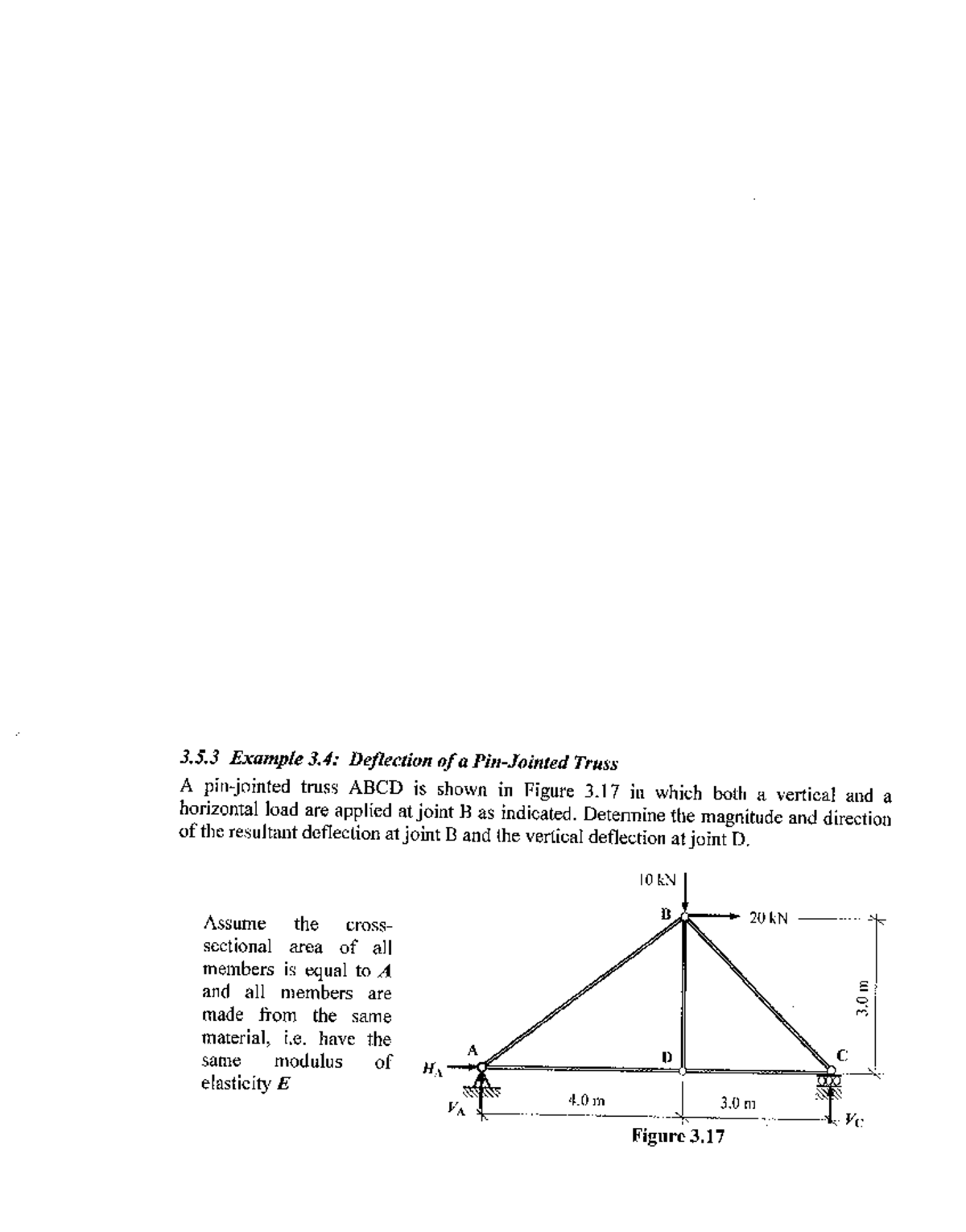 Truss Examples - Oslve - 3.5 Example 3: Deflection of a Truss A truss ...