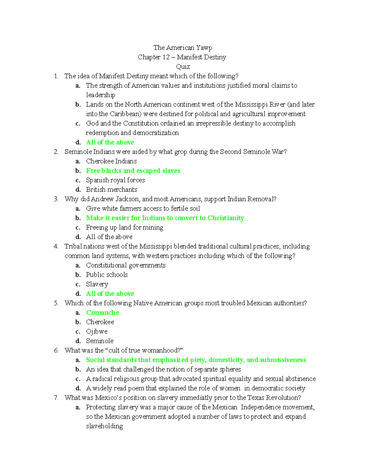 The American Yawp Chap.12 Manifest Destinity - The American Yawp ...