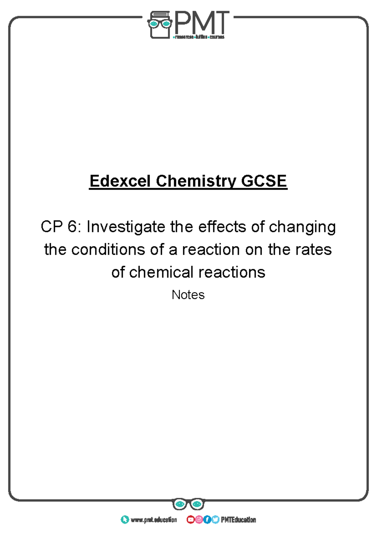 CP 6 - Investigating Reaction Rates in Chemical Reactions - Studocu