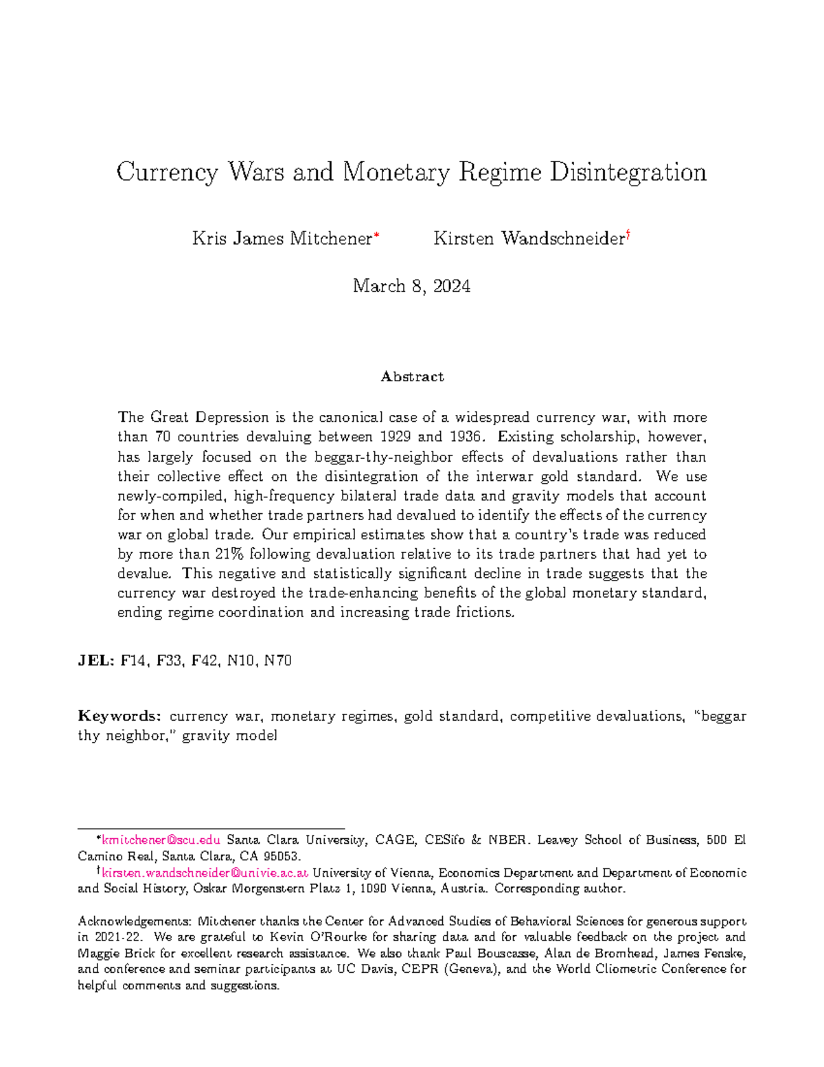 Currency Wars and Trade Decline: Analyzing the 1930s Impact - Studocu