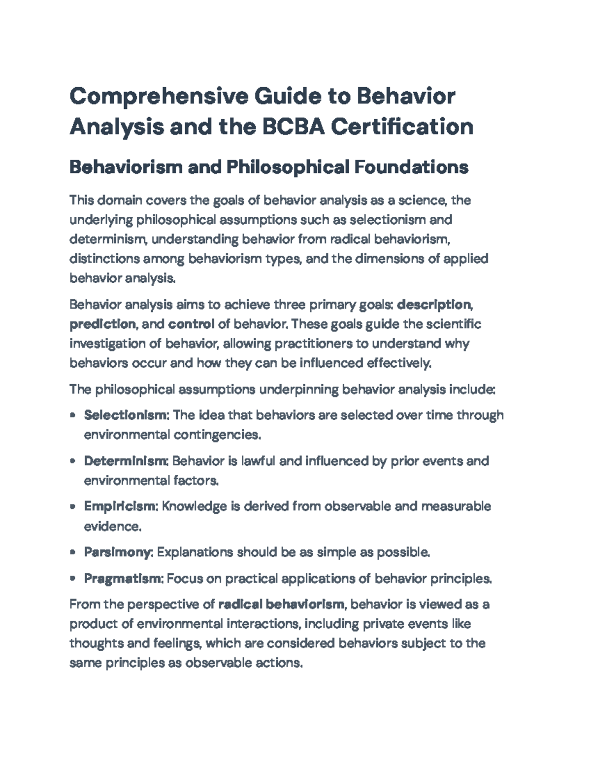 Comprehensive Guide to Behavior Analysis & BCBA Certification ...