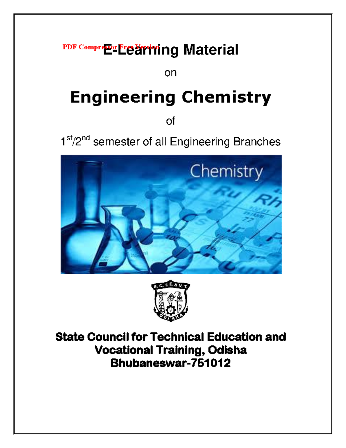 Engineering Chemistry (1st Semester) Study Material PDF Compressor Free Version - Studocu