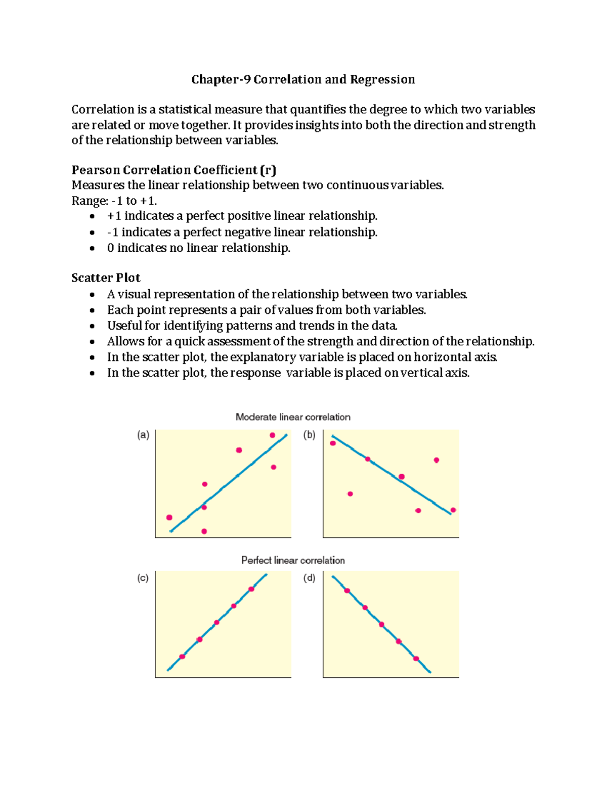 Module 7Notes AZCN - notes for mod 7 - Chapter-9 Correlation and ...
