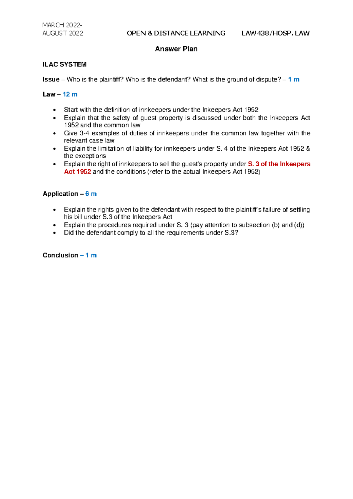 LAW438 Tutorial: Analyzing Guest Property Safety Laws and Cases - Studocu