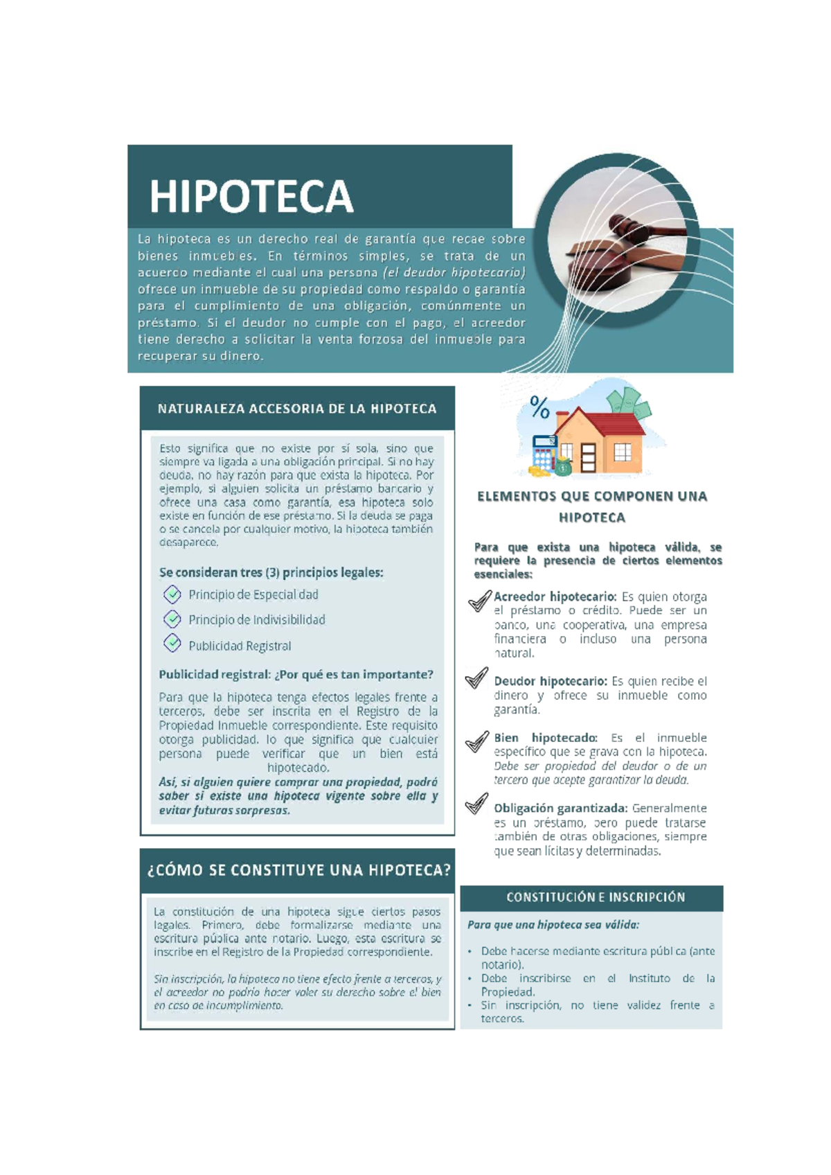 HIPOTECA: Conceptos y Elementos Esenciales de Garantía - Studocu