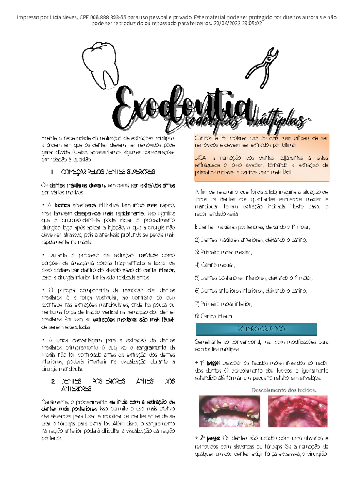 Passo a Passo técnicas cirurgicas exodontia Passei Direto - Impresso ...