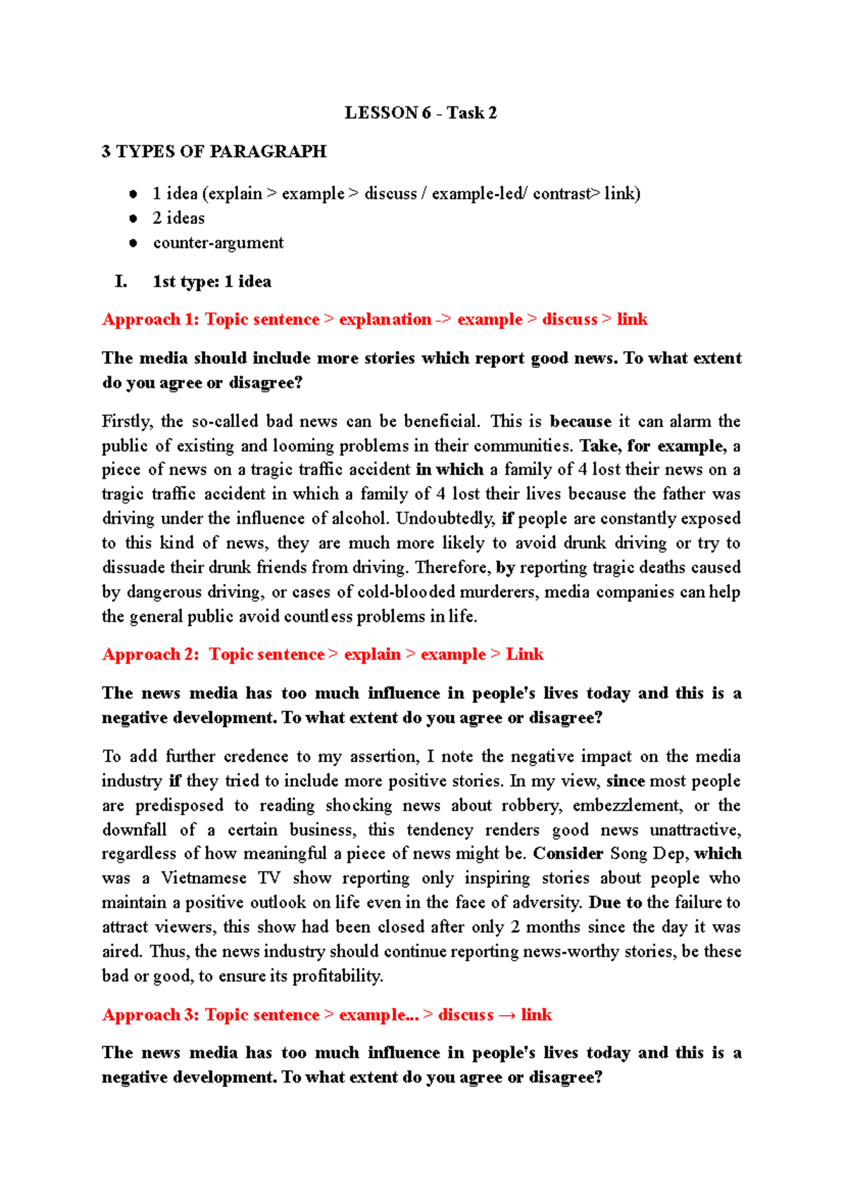 LESSON 6: Understanding 3 Types of Paragraphs and Their Approaches ...
