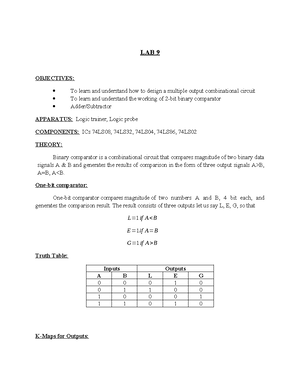 DLD 2023 Lab Manual: Implementing and Testing Boolean Circuits - Studocu