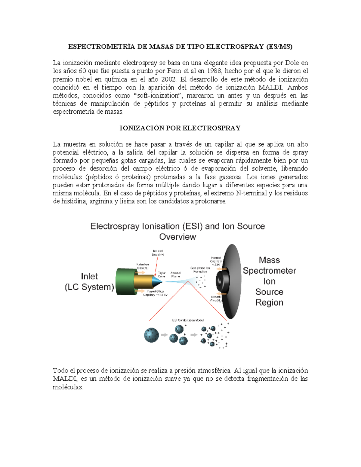Espectrometría de Masas ESI: Principios y Aplicaciones MSMS - Studocu