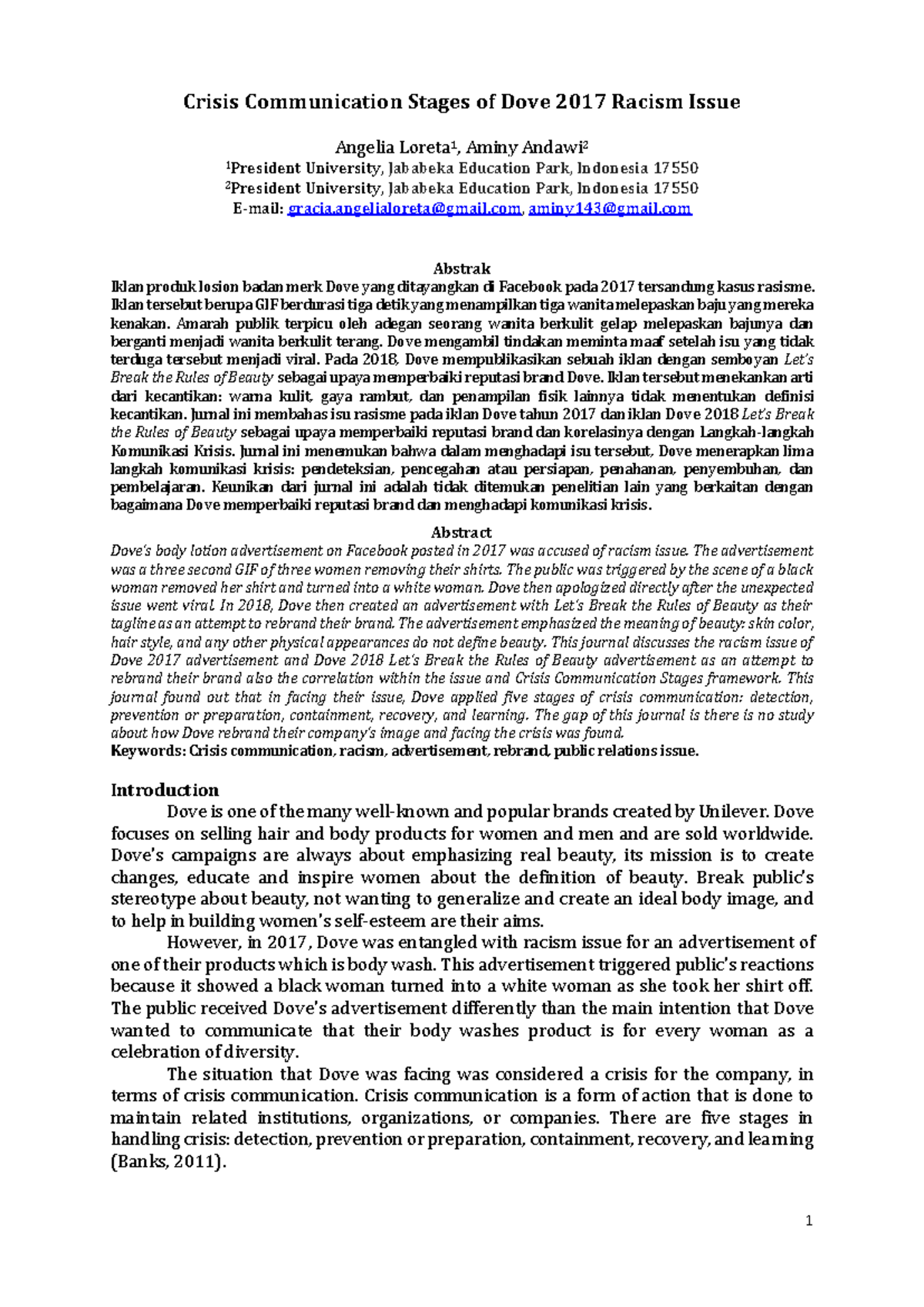 Crisis Communication - Case study: Dove - Crisis Communication Stages ...