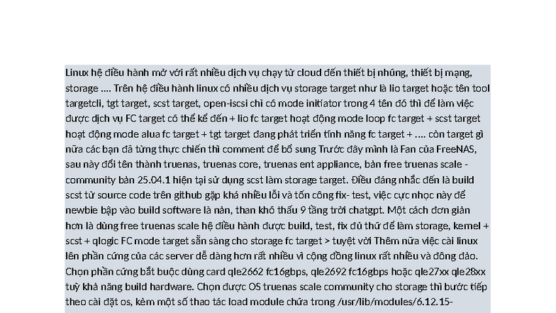 Linux FC Target SCST - TrueNAS Scale 25.04.1 Overview and Insights ...