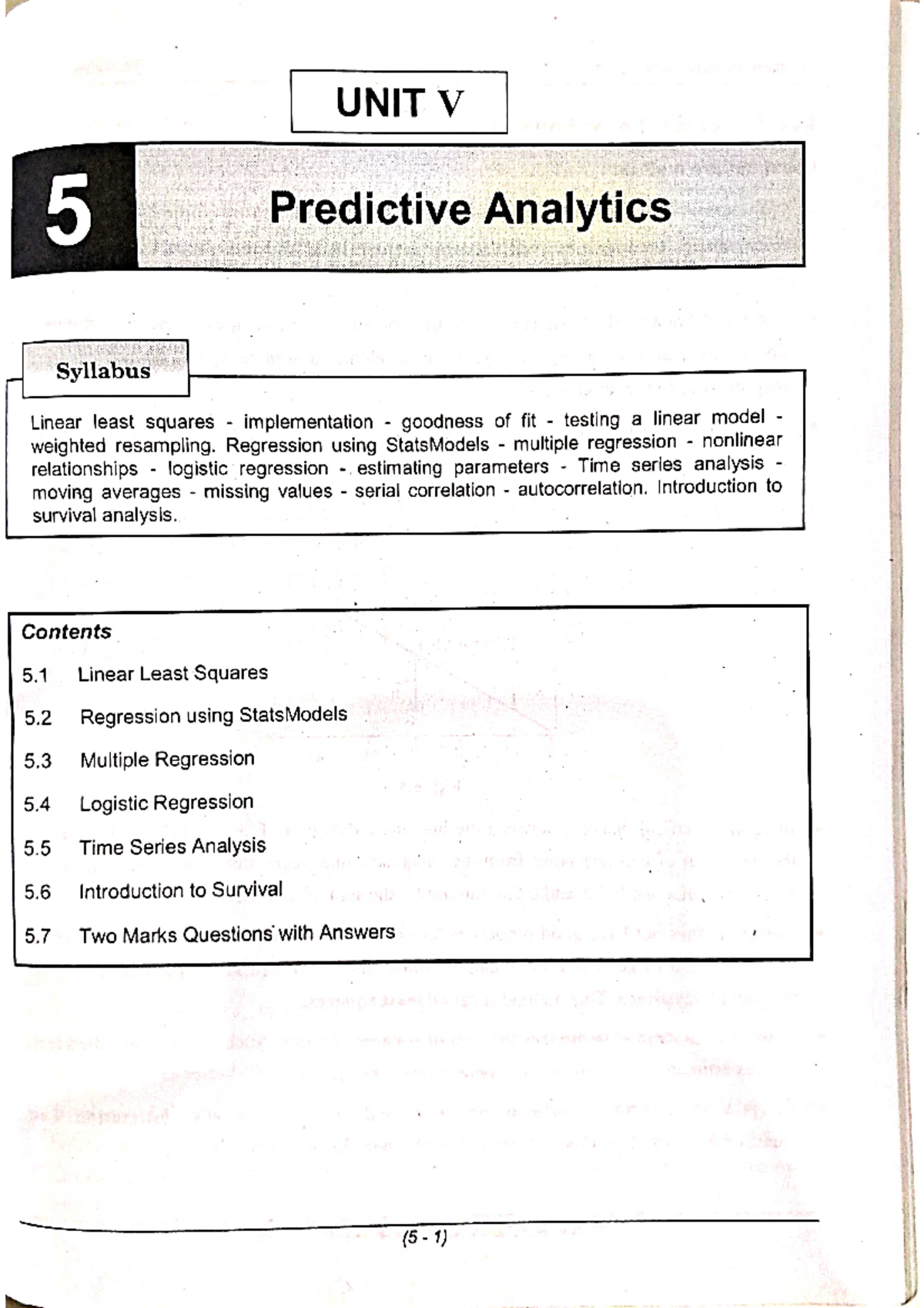 FDS 5 Predictive Analytics: Linear & Multiple Regression Analysis - Studocu