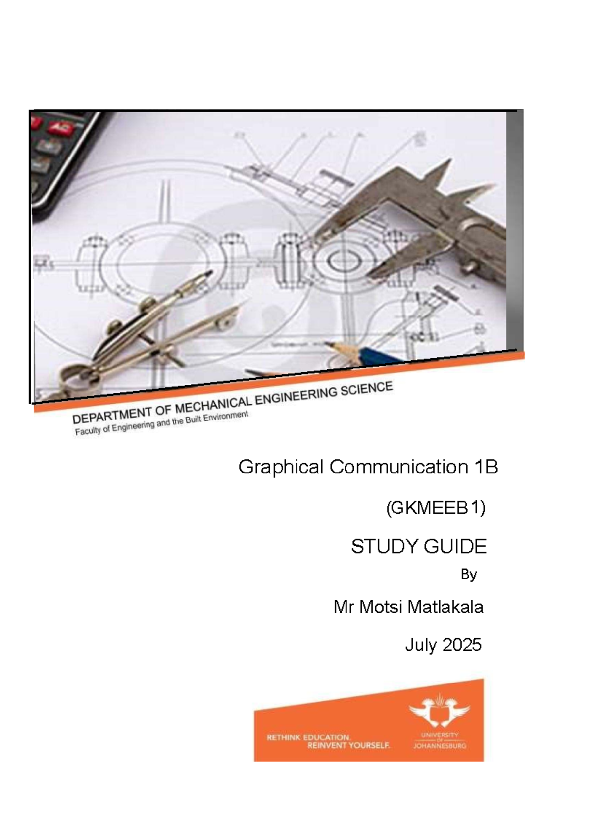 Graphical Communication 1B (GKMEEB 1) Study Guide - July 2025 - Studocu