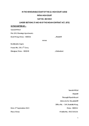 Interlocutory Application- Format- CPC- DRAFT - INTERLOCUTORY ...