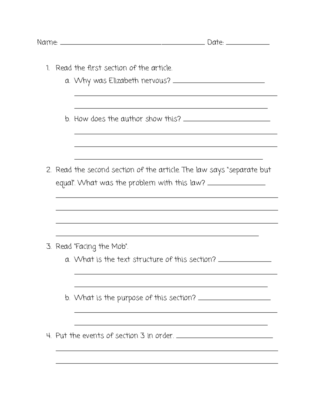 Little Rock Nine Discussion Questions and Analysis - Studocu