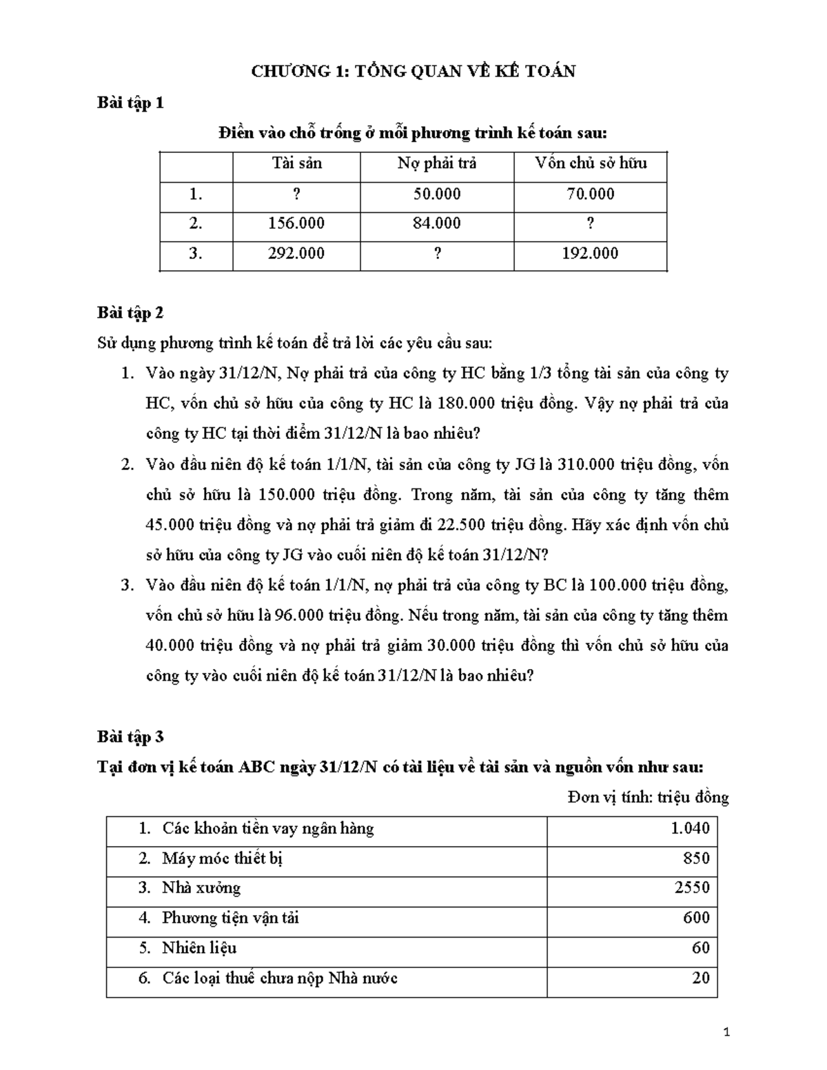Bài Tập Kế Toán NLKT: Tổng Quan và Phân Tích Tài Chính - Studocu