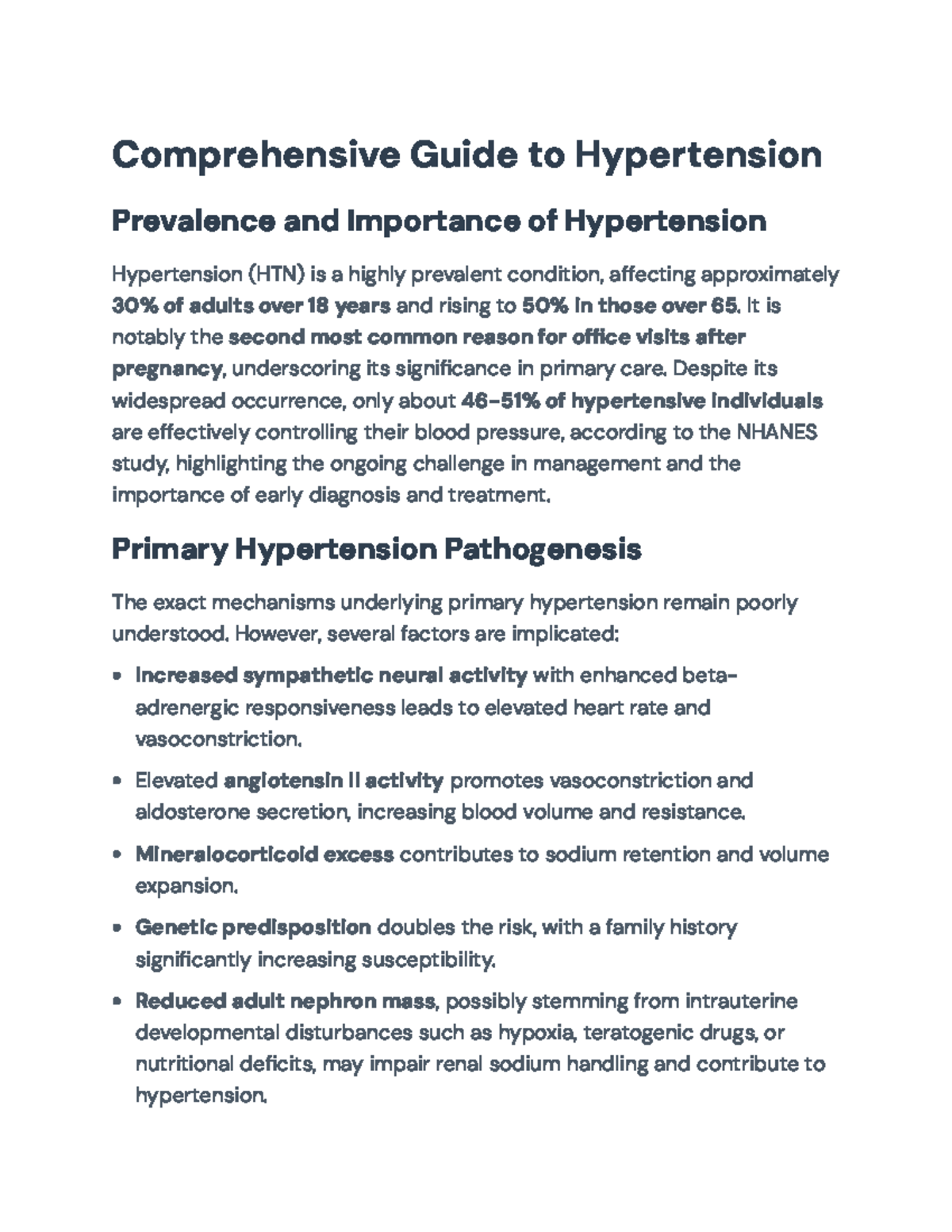 Comprehensive Overview of Hypertension Management (HTN) and Treatment ...