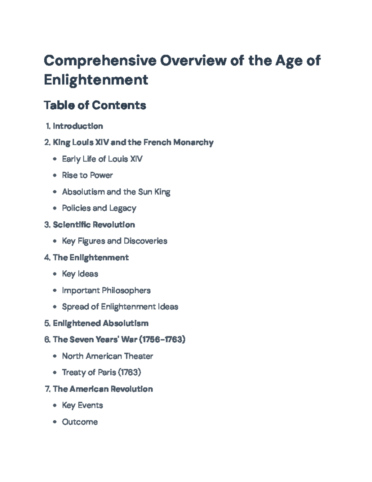 Comprehensive Overview of the Enlightenment Era and Its Impact on ...