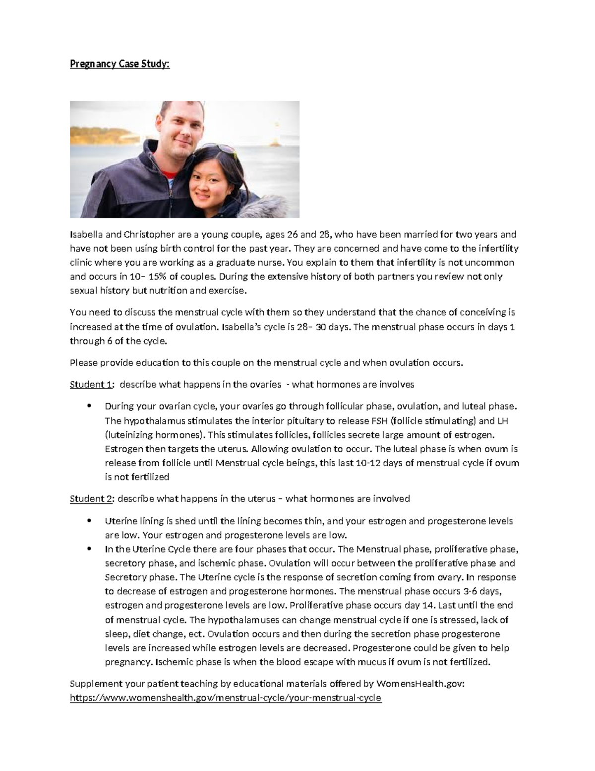 Pregnancy Case Study - Pregnancy Case Study: Isabella and Christopher ...