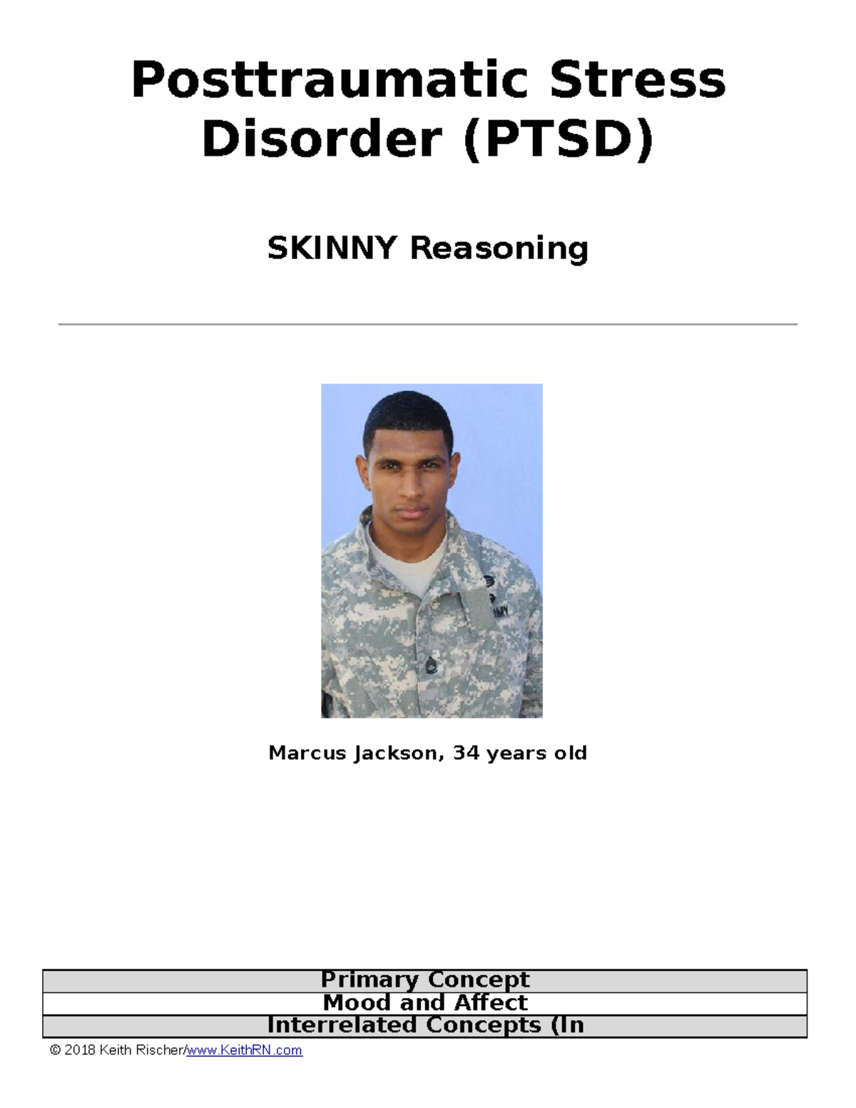PTSD Case Study: Clinical Assessment and Nursing Priorities - Studocu