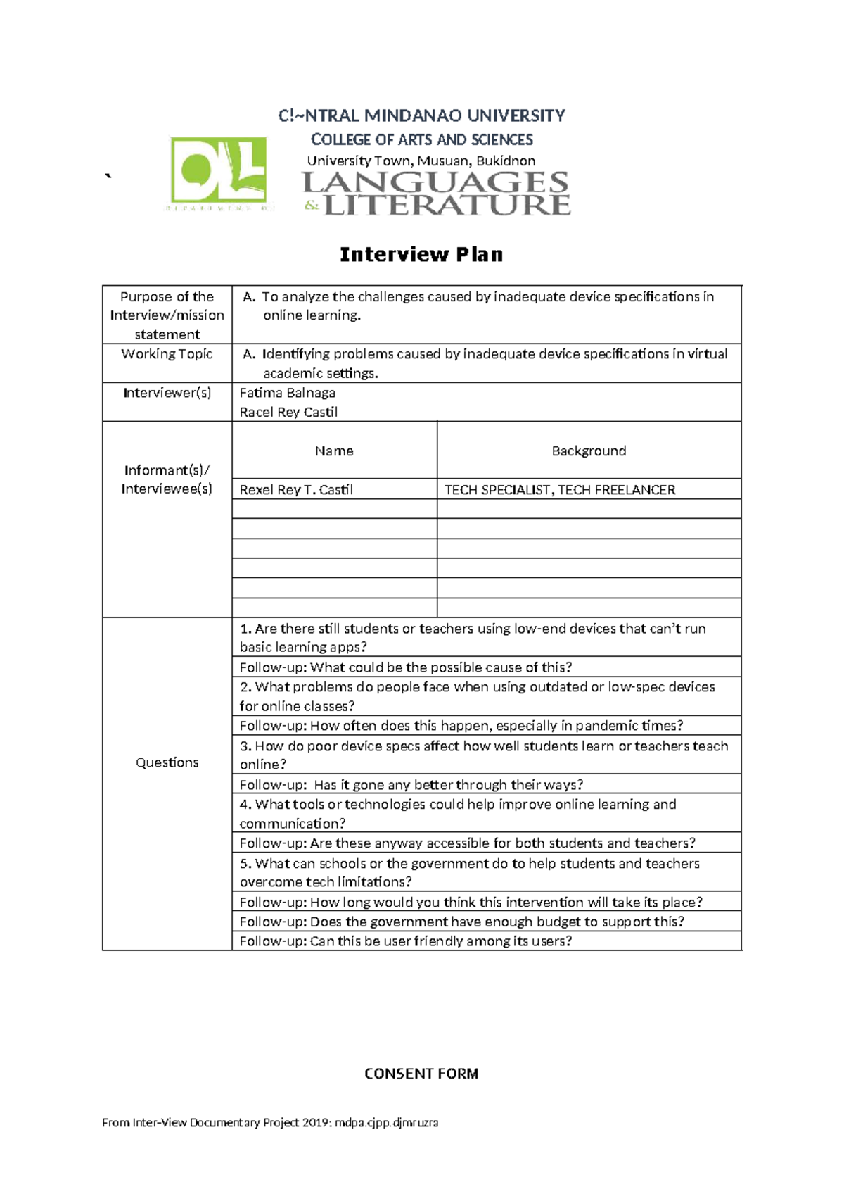 GEC 15 1st Sem Interview Plan: Analyzing Tech Challenges in Online ...