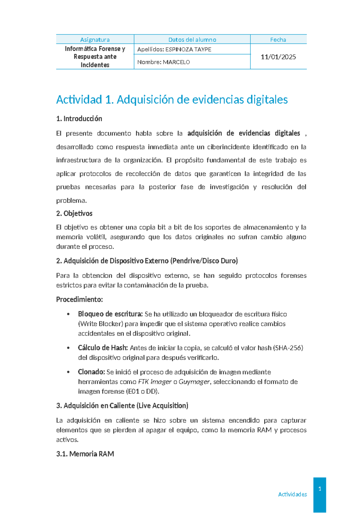 Adquisición de Evidencias Digitales - Informática Forense (MUCIBER 03 ...