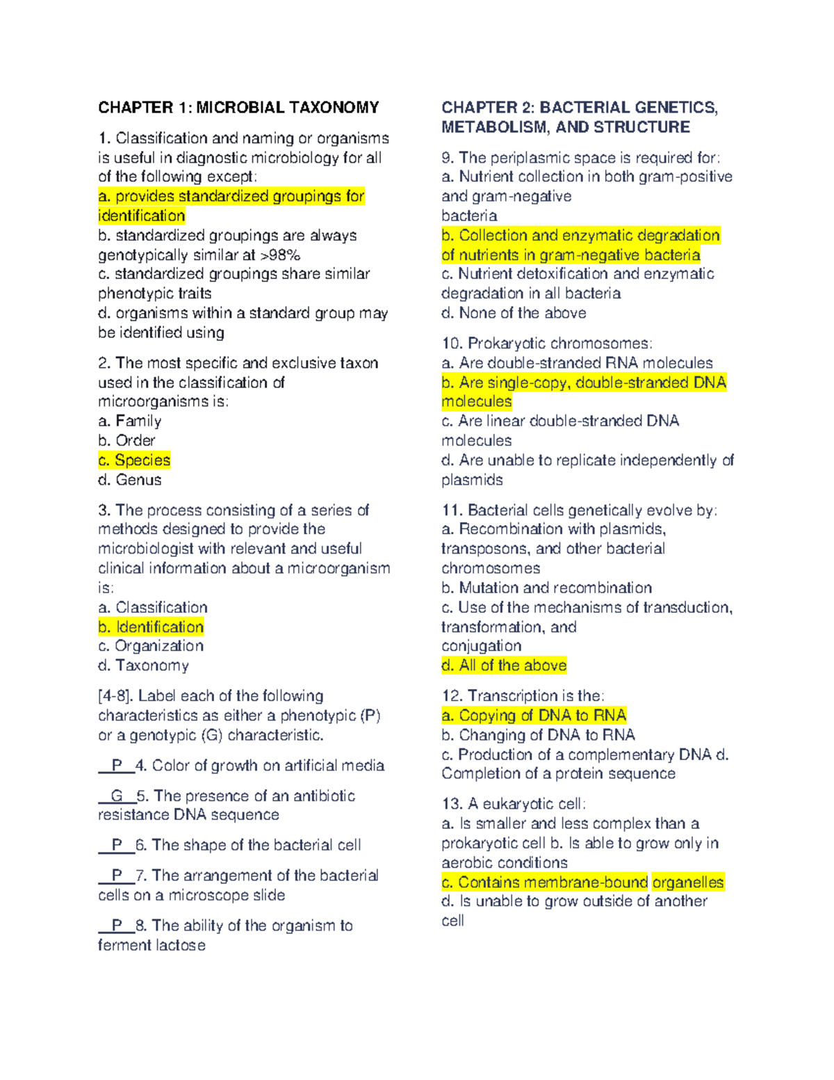 Microbial Taxonomy & Bacterial Genetics: Study Notes for Bacte (Bailey ...