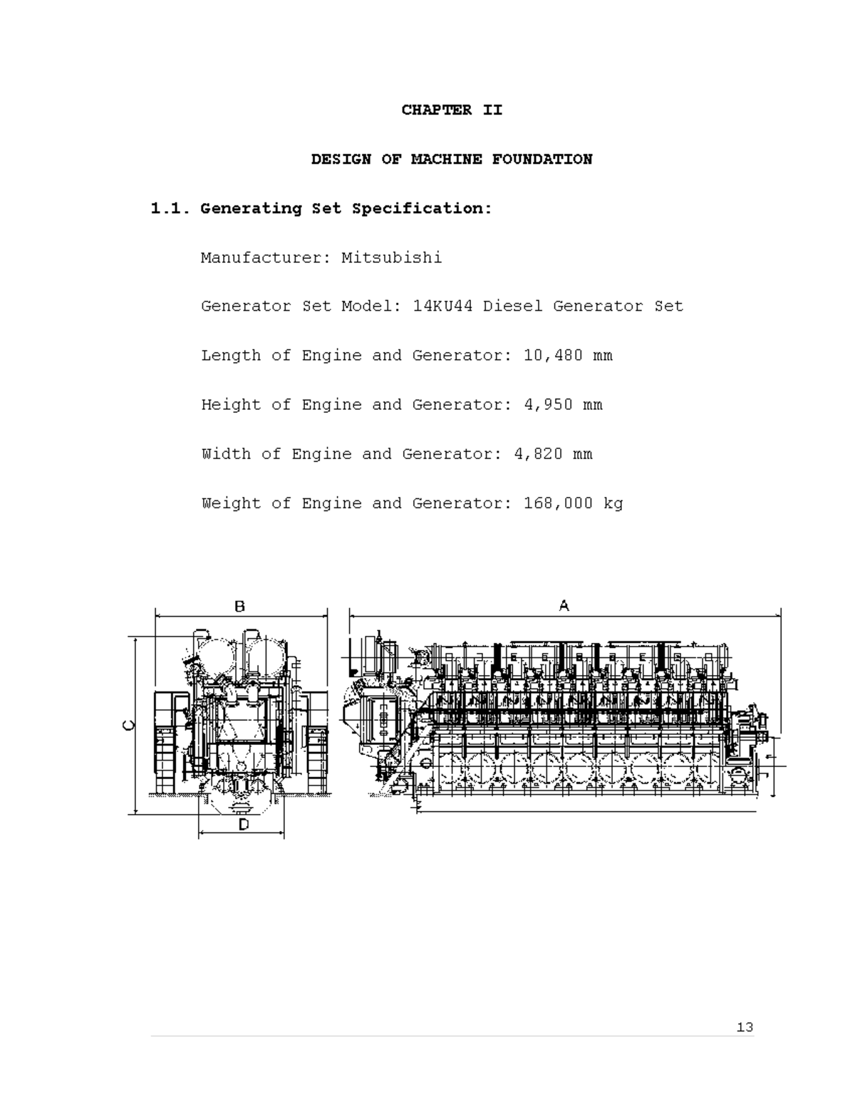 Chapter 2 - Design of Machine Foundation Specifications and Analysis ...