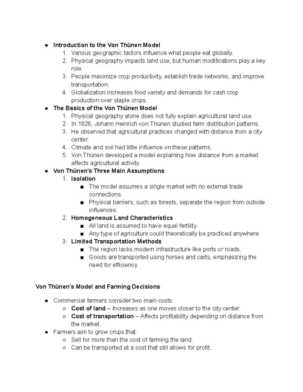 Untitled document (43) - Introduction to the Von Thünen Model 1 ...