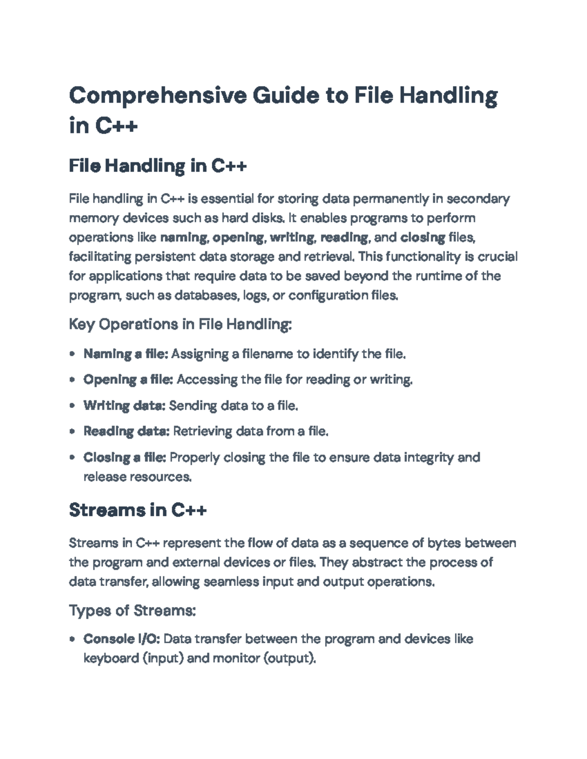 Comprehensive Overview of File Handling in C++: Key Concepts ...