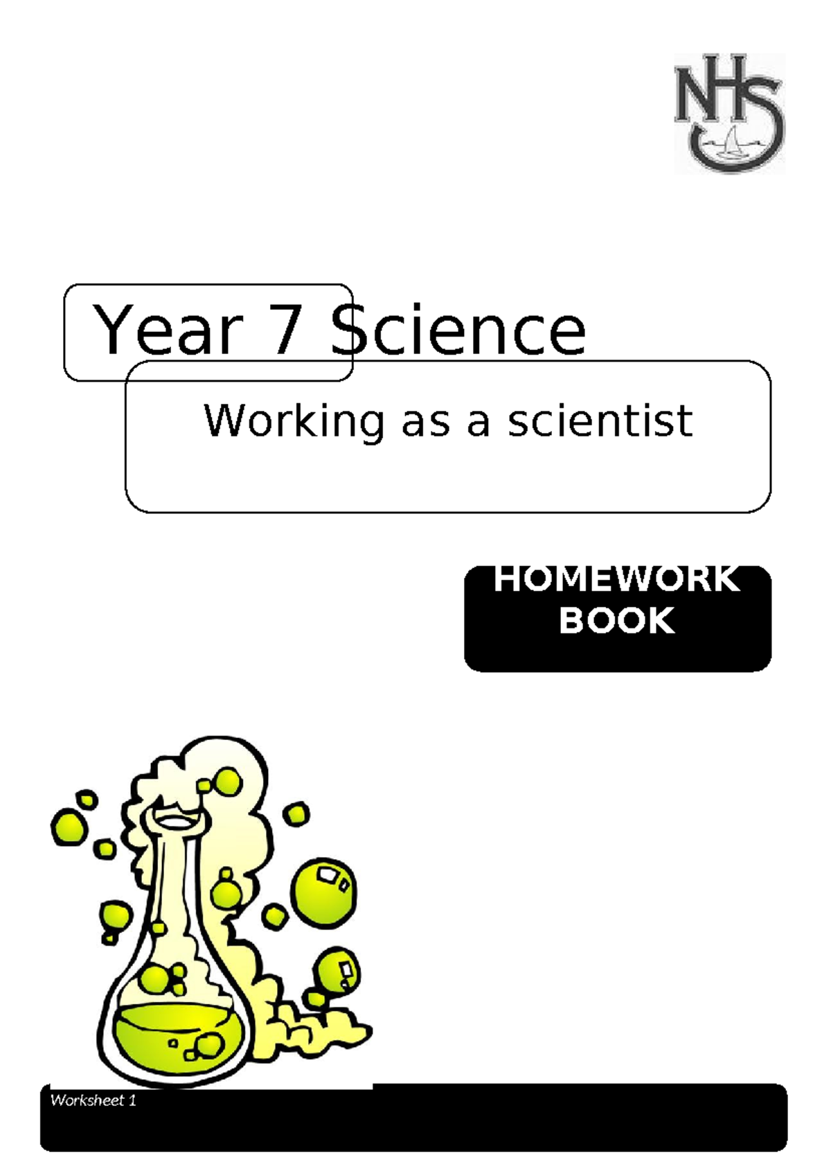 Working as a scientist HW BOOK - Year 7 Science HOMEWORK BOOK Worksheet ...