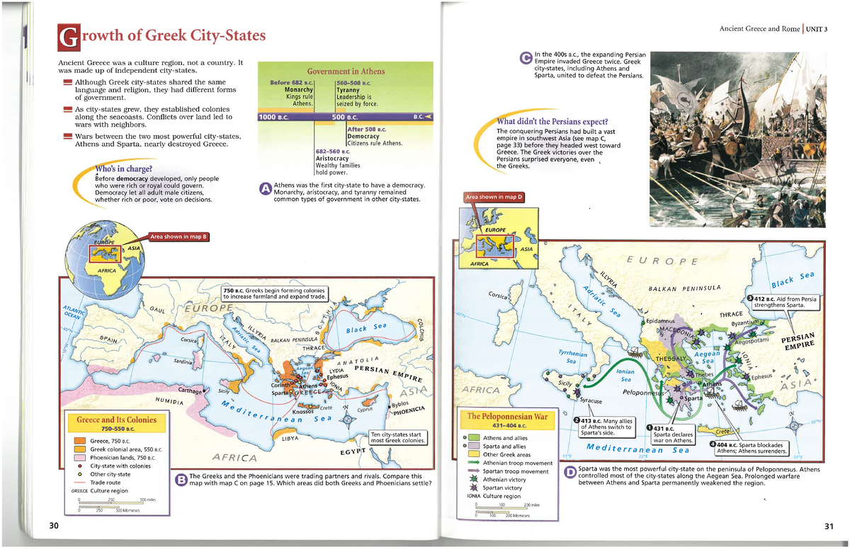 Growth of Greek city states - Ancient Greece and Rome UNIT 3 G rowth of ...
