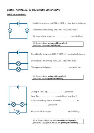 Lichtschakelingen - Licht - Stroomkringschema (principeschema): geeft ...