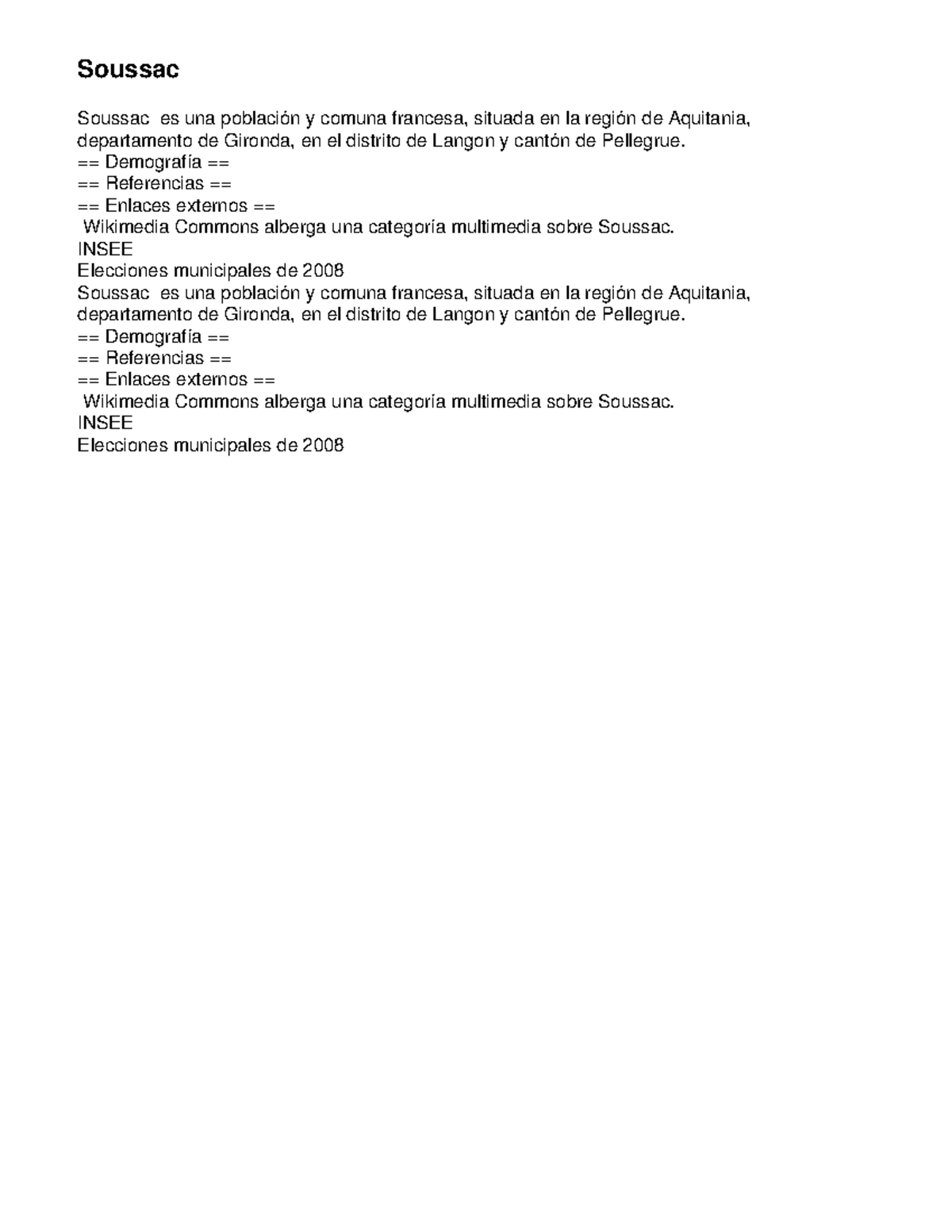 Documento random 2 - apuntes - Soussac Soussac es una población y ...