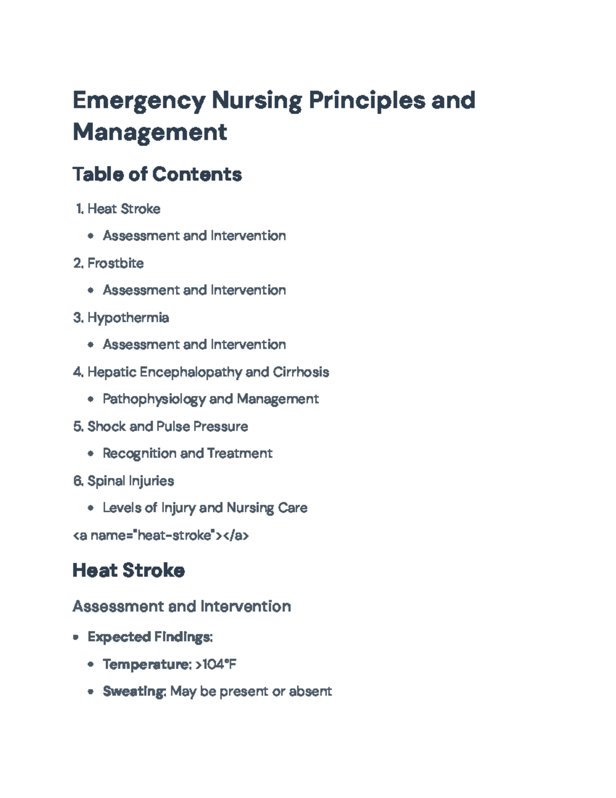 Critical Care Nursing: Assessment and Management Protocols - Emergency ...