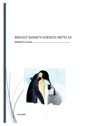 Biology Notes S3 SIHS 2019 ok - BIOLOGY &HEALTH SCIENCES NOTES S ...