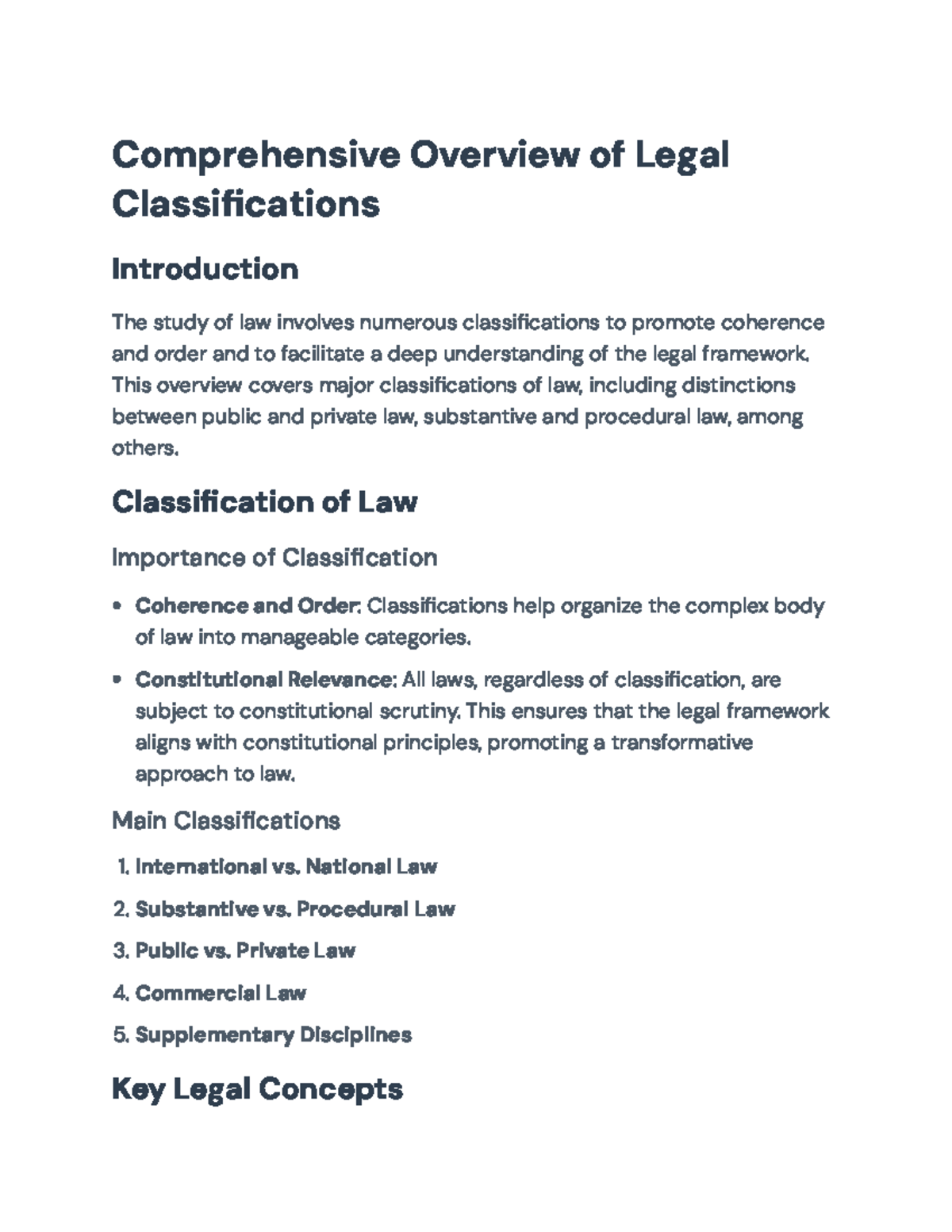 Comprehensive Overview of Legal Classifications: An Insightful Guide ...