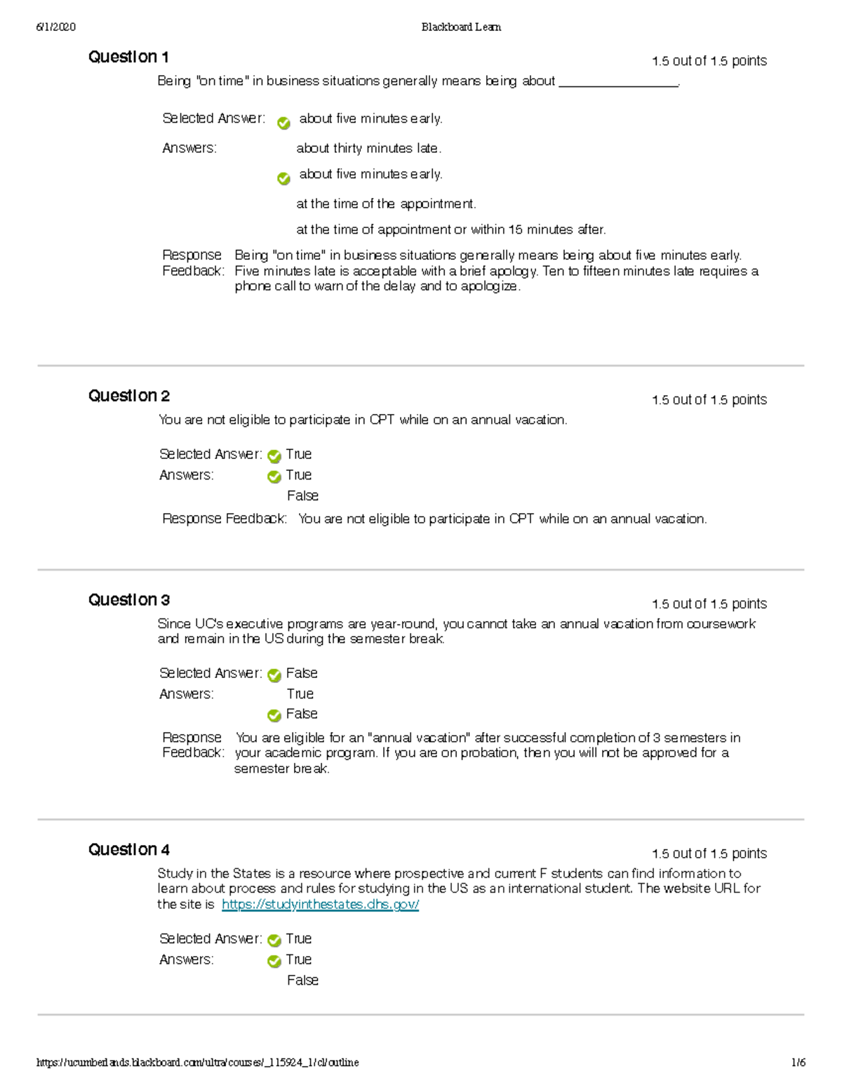 Quiz 2.0 CPT - Assignment Questions and Answers for Module 3 - Studocu