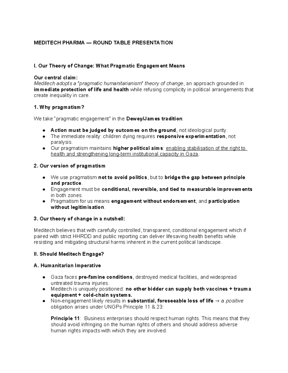 Meditech Pharma Round Table Presentation: Theory of Change & Engagement ...