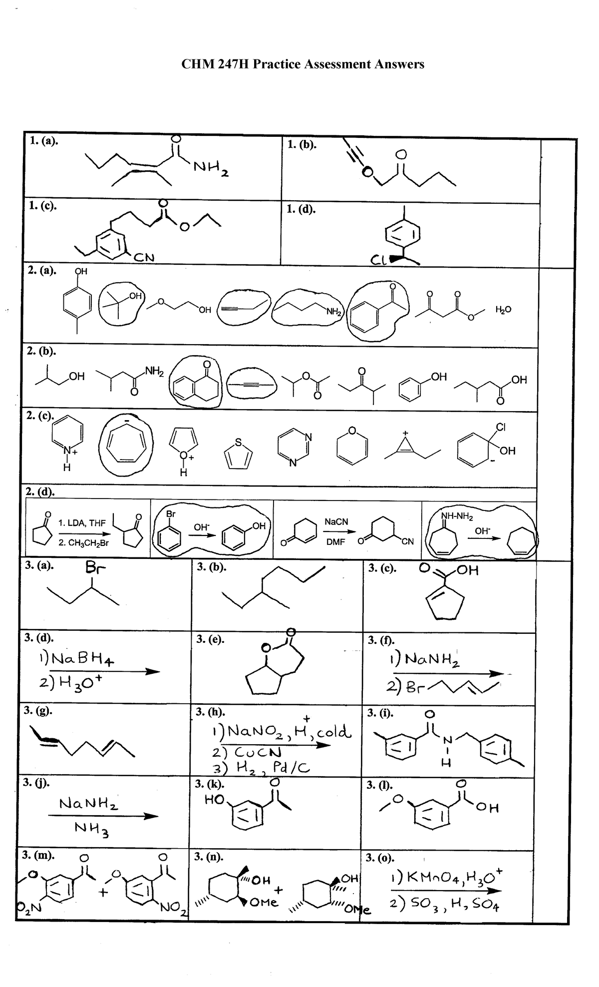 CHM 247H Practice Final Assessment Answers - CHM 247H Practice ...