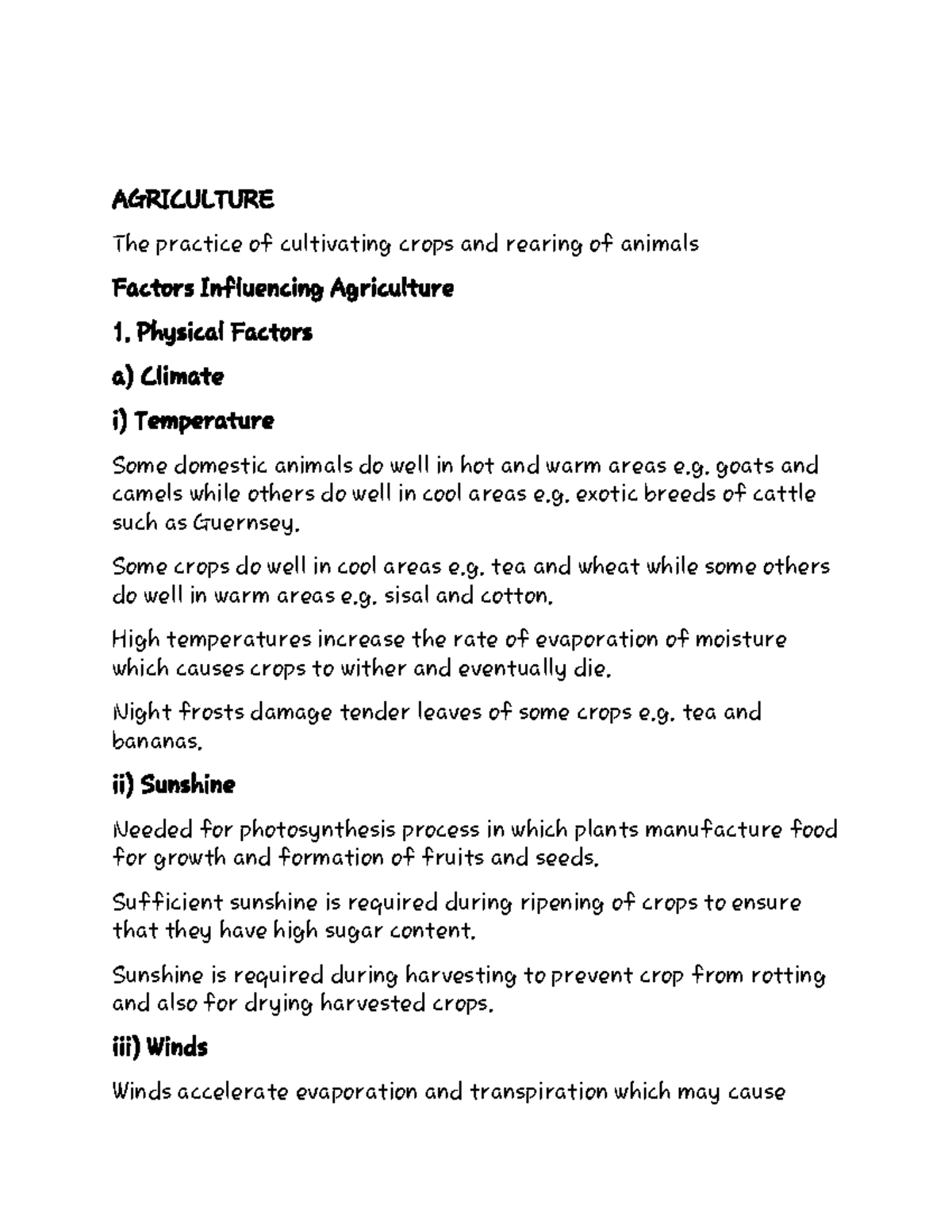 AGRI 101: Comprehensive Agriculture Notes for Understanding Key ...