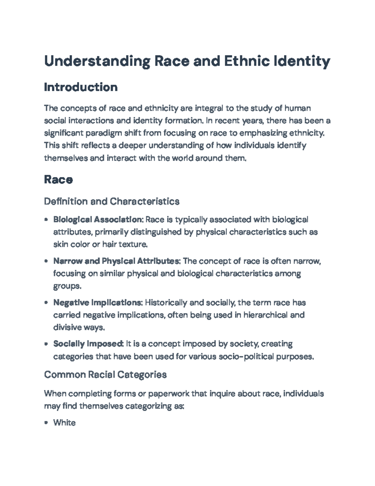 Understanding Race and Ethnic Identity: Key Concepts and Activities ...