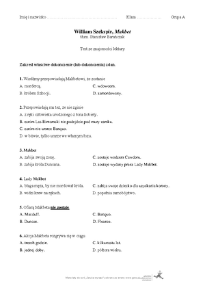 Test pol - test z języka polskiego - Test sprawdzający z języka ...