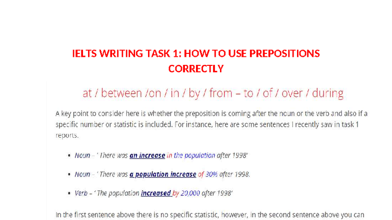 IELTS Writing Task 1: Mastering Prepositions for Increase & Decrease ...
